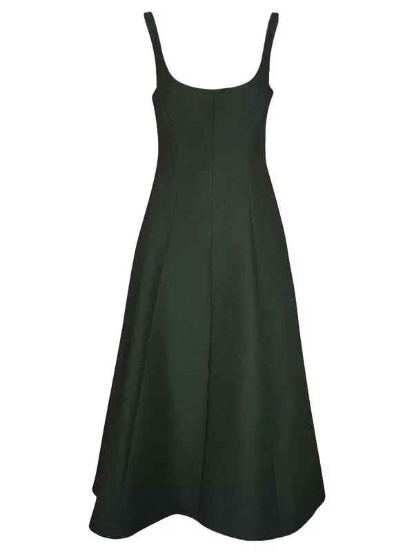 Lela Rose Ribbed A-line Dress - Green