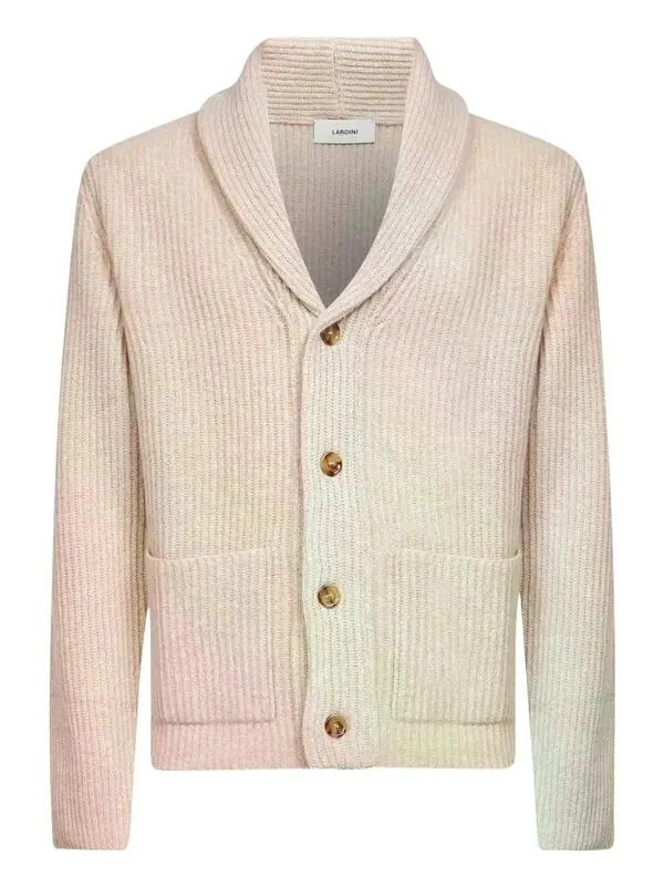 LARDINI Shawl-collar Cardigan - Beige