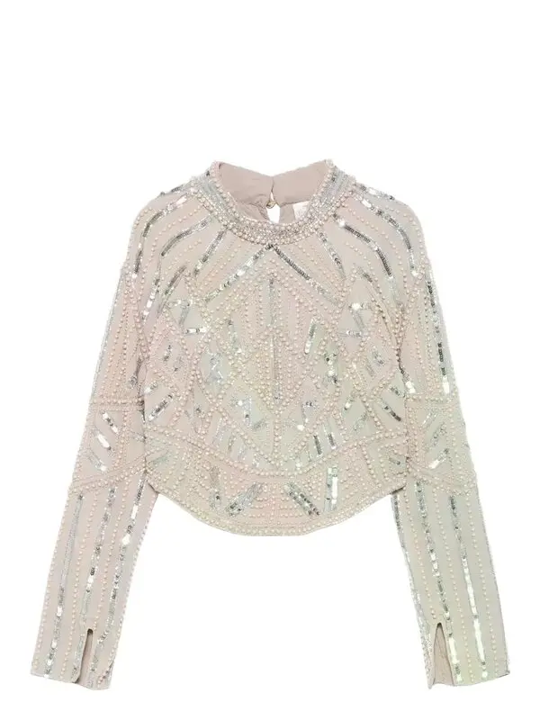 FORTE_FORTE Sequin-embellished Top - Grey