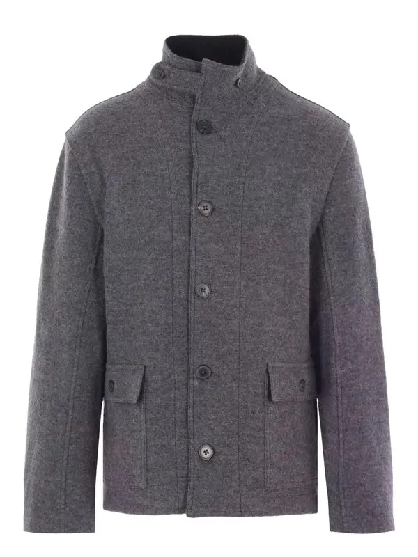 DIOMENE Virgin Wool High-neck Jacket - Grey