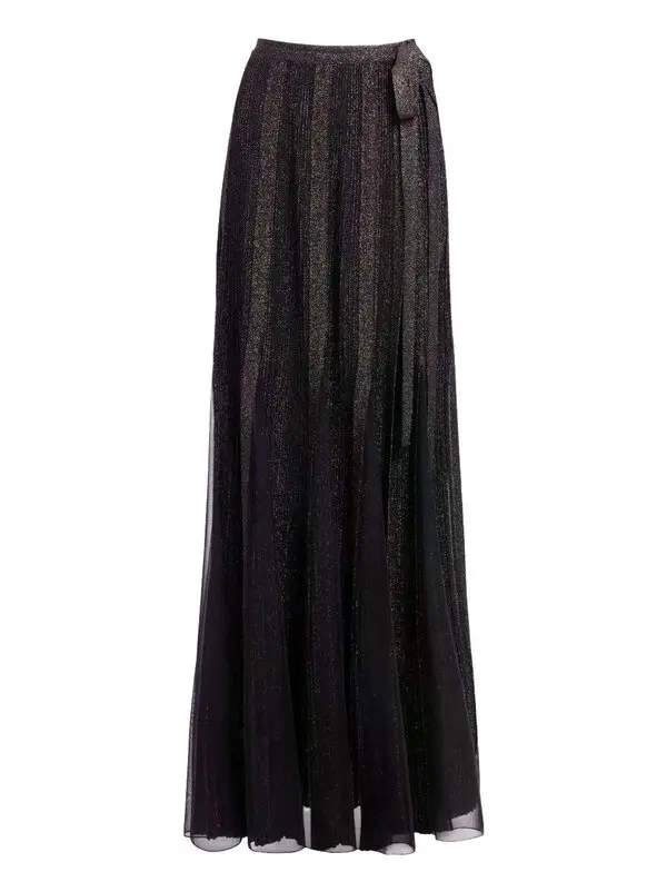 Elie Saab Tulle Pleated Skirt - Black