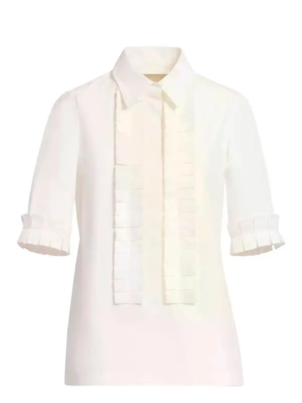 Elie Saab Pleated Shirt - Neutrals