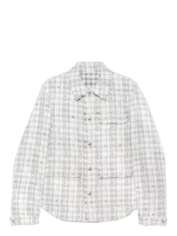 Thom Browne Gingham Tweed Jacket - Grey