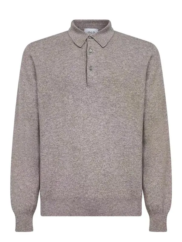 D4.0 Long-sleeve Polo Shirt - Grey
