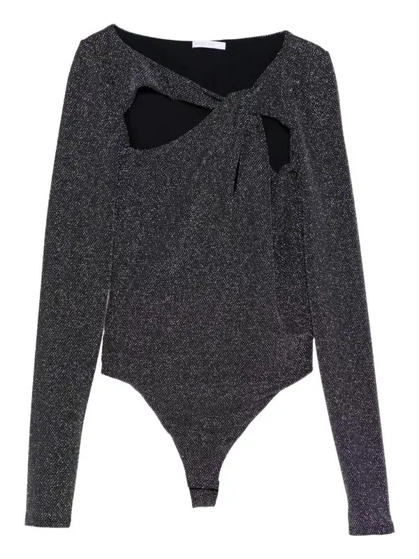 Patrizia Pepe Cut-out Bodysuit - Black