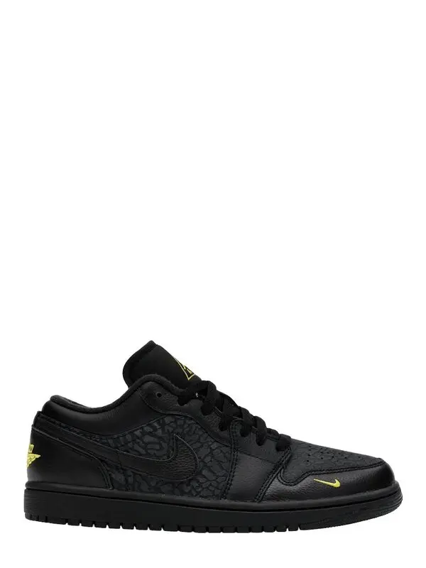 JORDAN 1 Low Elephant Print Sneakers - Black/anthracite/tour Yellow