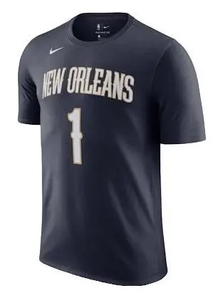 Nike Nba New Orleans Pelicans Zion Williamson T-shirt - Dark Blue/white
