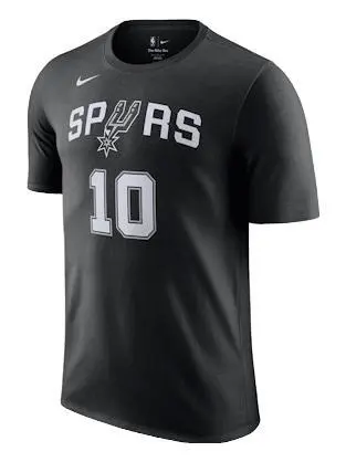 Nike Nba San Antonio Spurs Jeremy Sochan T-shirt - Black/white
