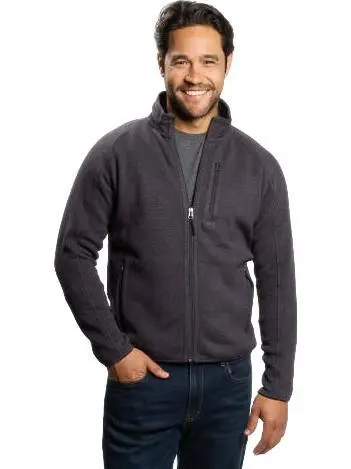 PETER MANNING NYC Polartec Fleece Zip-up Jacket - Black