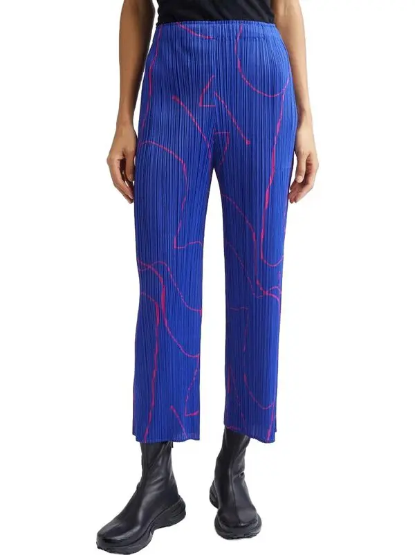 Issey Miyake Pause Pleated Pants - Blue