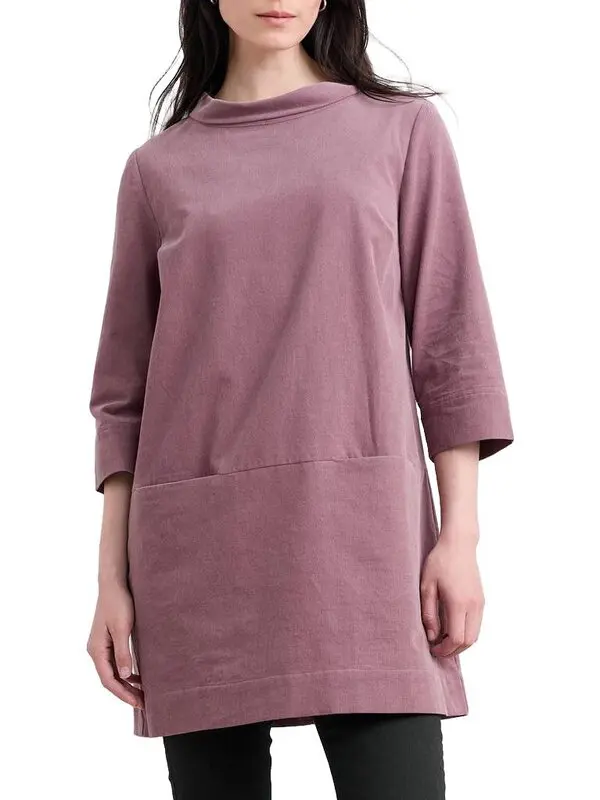SEASALT CORNWALL Organic Cotton Corduroy Tunic - Elderberry