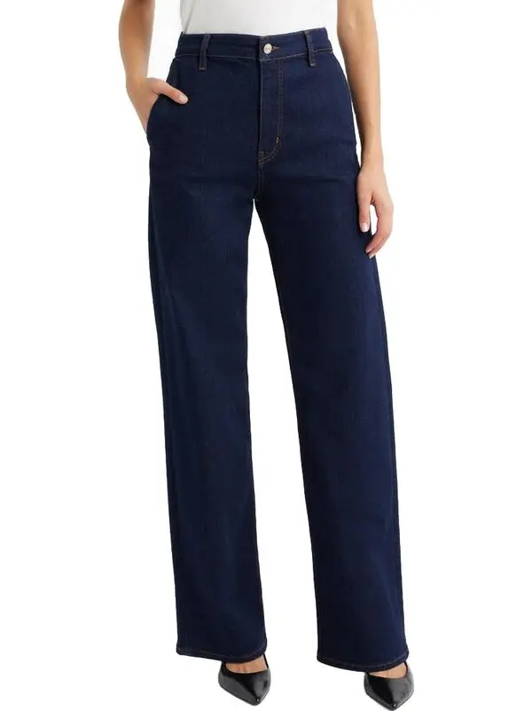 FRAME High-waist Straight-leg Trouser Jeans - Rinse