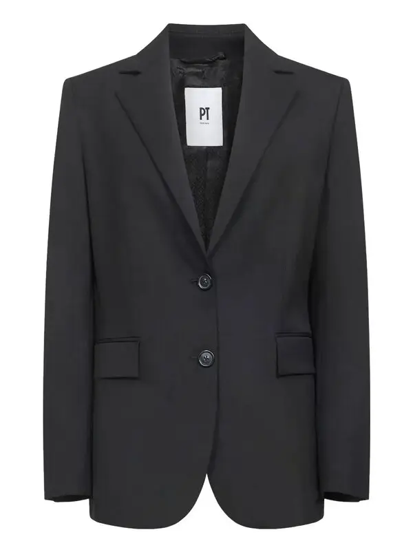 PT TORINO Notched-lapel Single-breasted Blazer - Black
