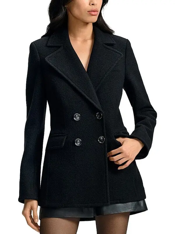 Veronica Beard Duran Wool Coat - Black