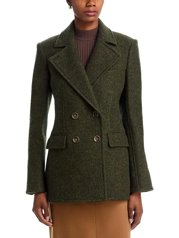 Veronica Beard Duran Wool Coat - Cypress