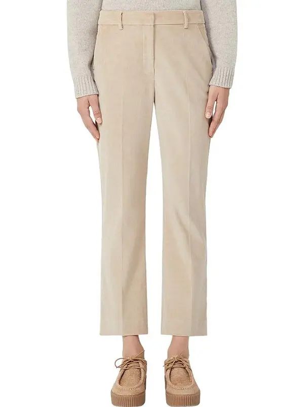 Max Mara Marruca Corduroy Ankle Pants - Beige