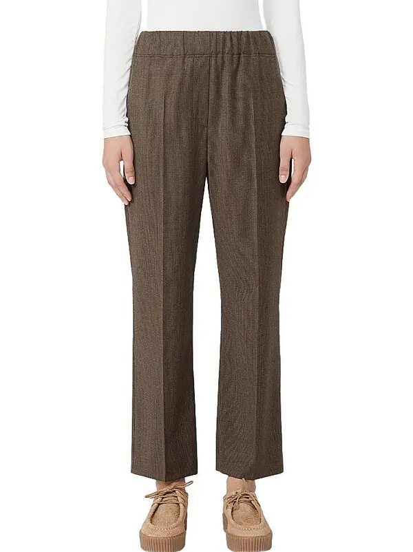 Max Mara Wool Blend Ankle Pants - Chocolate