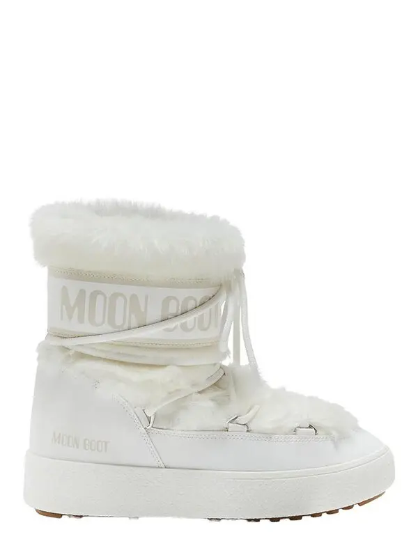 Moon Boot Ltrack Faux Shearling Boots - White
