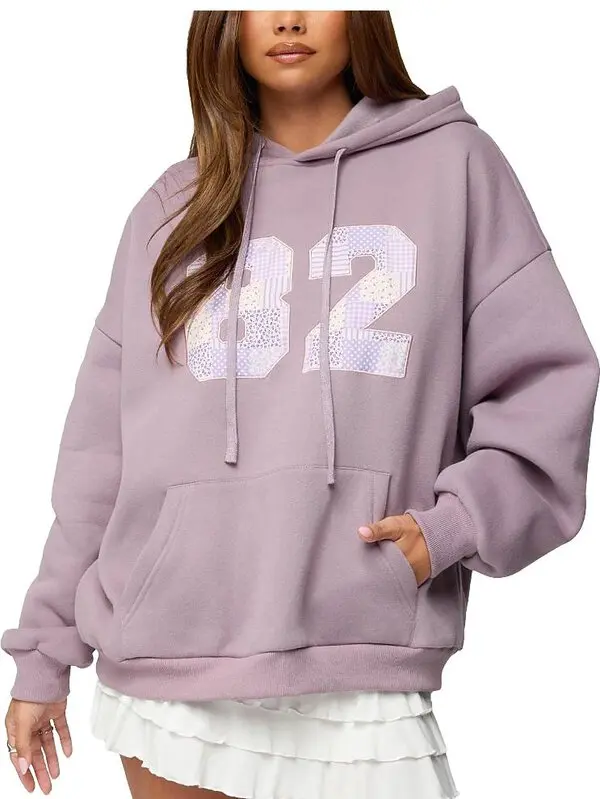 EDIKTED Oversized Hoodie - Purple