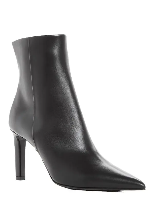 JIMMY CHOO Frankie 85 Croc Embossed Booties - Black