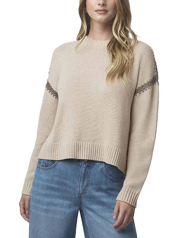 Splendid Greyson Pullover Sweater - Light Camel/cedar Brown