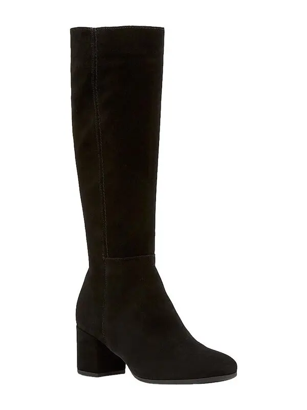 La Canadienne Jaxson City Dry Suede Tall Boots - Black