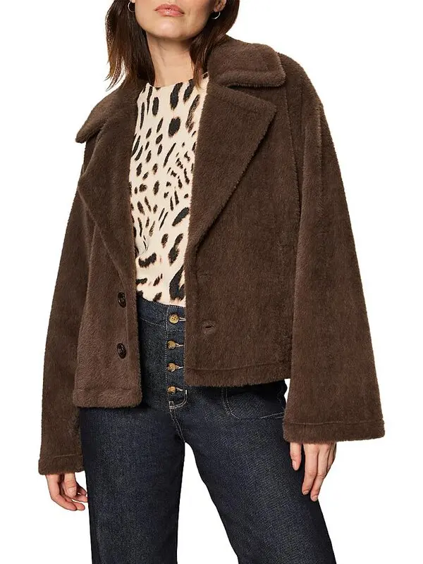 Sanctuary Colette Faux Fur Jacket - Choco Chip