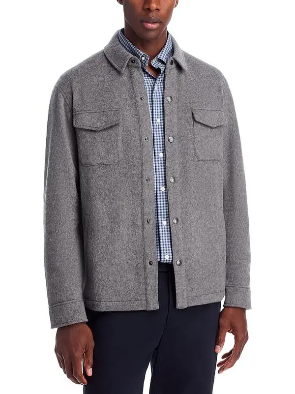 Peter Millar Crown Flex Merino Shirt Jacket - Oslo Grey