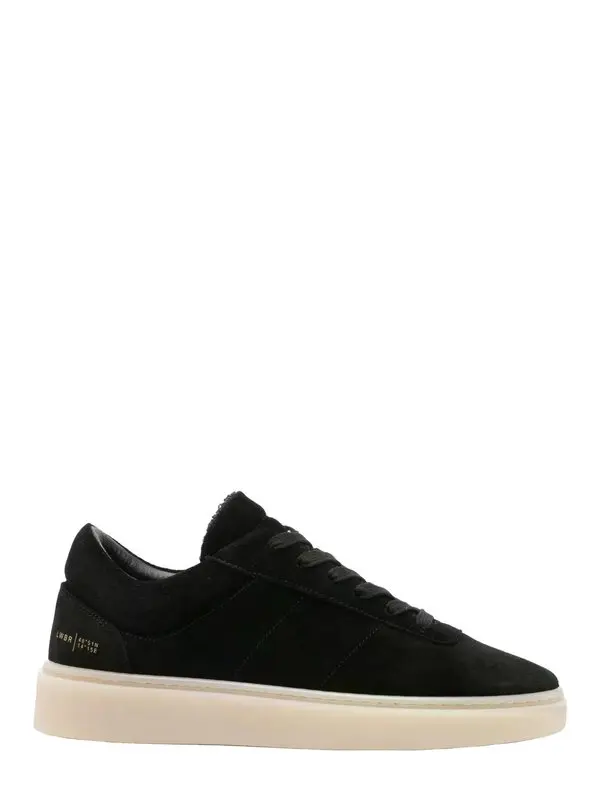 LOW BRAND Suede Lace-up Sneakers - Black