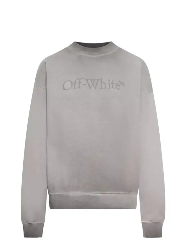 Off-White Logo Print Skate Sweatshirt - Grey