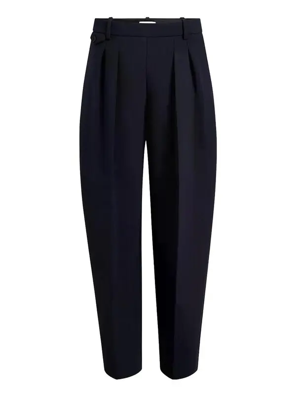 Khaite Button-detailed Pleated Trousers - Blue