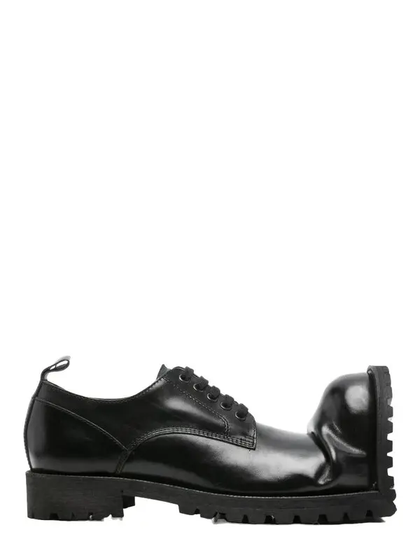 Comme Des Garçons Asymmetric Lace-up Shoes - Black