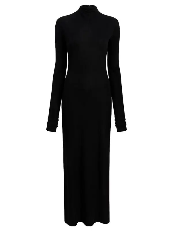 Khaite Long-sleeve Maxi Dress - Black