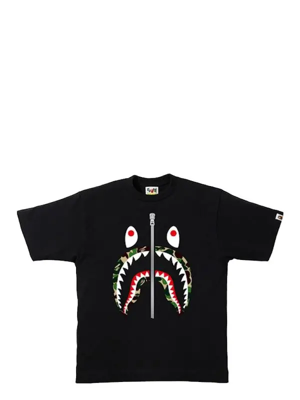 A BATHING APE Abc Shark Tee Shirt - Black/green