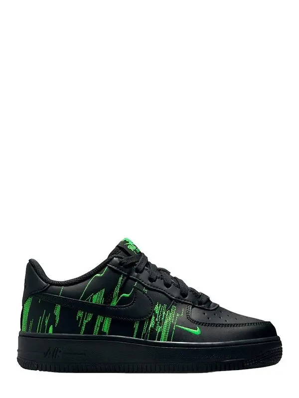 Nike Air Force 1 Low Lv8 4 Matrix Sneakers - Black/green Strike/vivid Purple