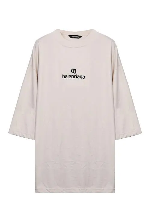 Balenciaga Sponsor Medium Fit T-shirt - Ivory