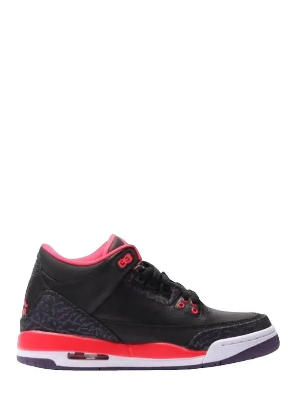 JORDAN 3 Retro - Black/bright Crimson/purple