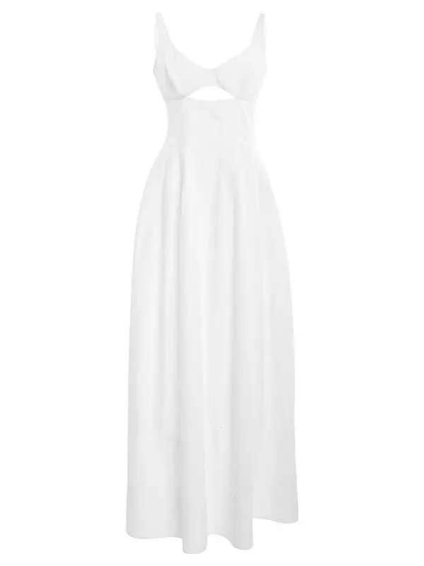Simkhai Maddy Cotton Midi Dress - White