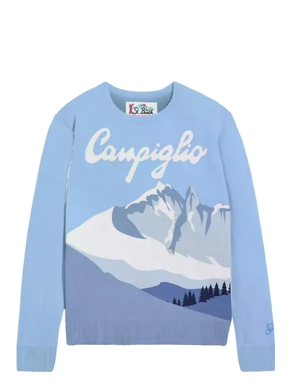 MC2 SAINT BARTH Graphic-print Sweater - Blue