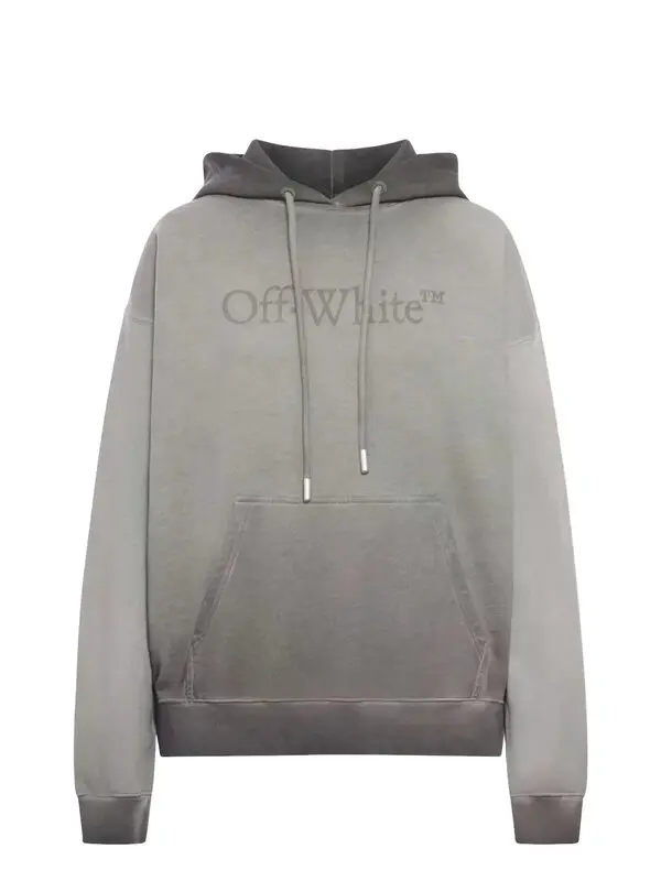 Off-White Cotton Hoodie - Black