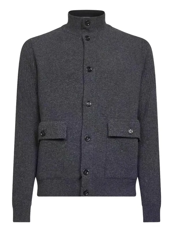 LARDINI Wool Blend Shirt Jacket - Grey