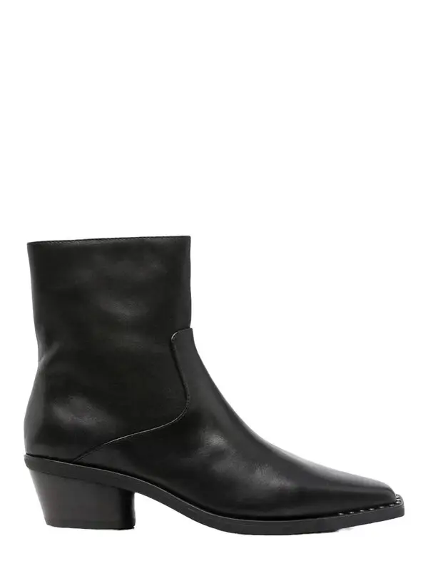 Ash Leather Ankle Boots - Black