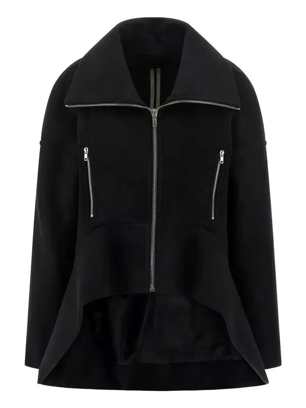 Rick Owens Oversized Virgin Wool Coat - Black
