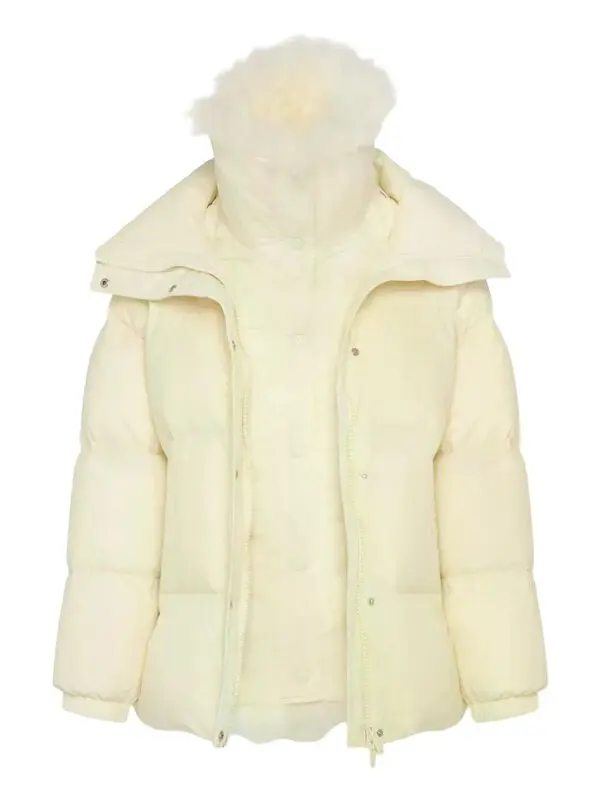 YVES SALOMON Padded Oversized Jacket - White