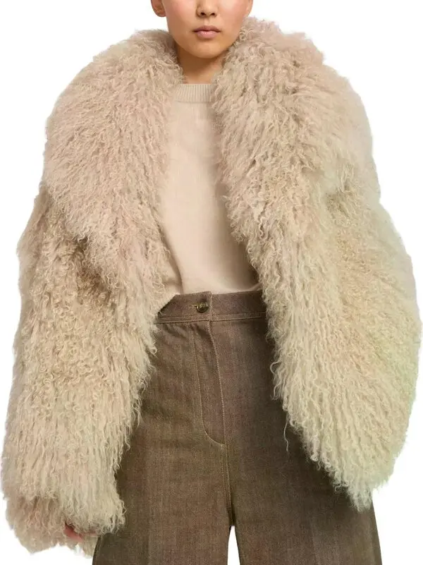 YVES SALOMON Shearling Jacket - Neutrals