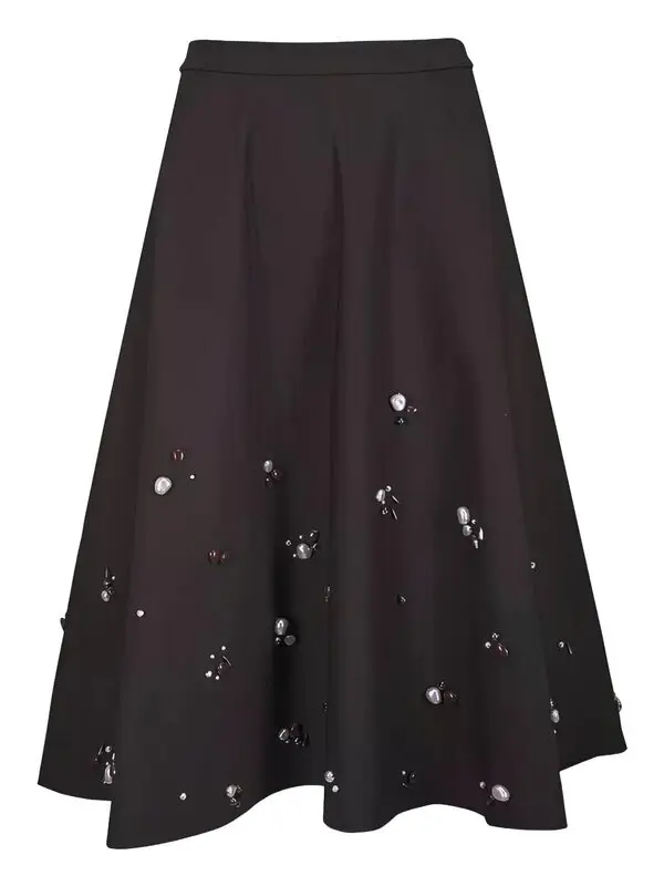 Dorothee Schumacher Embellished Midi Skirt - Brown