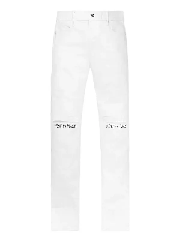 RtA Bryant Straight Leg Jeans - White