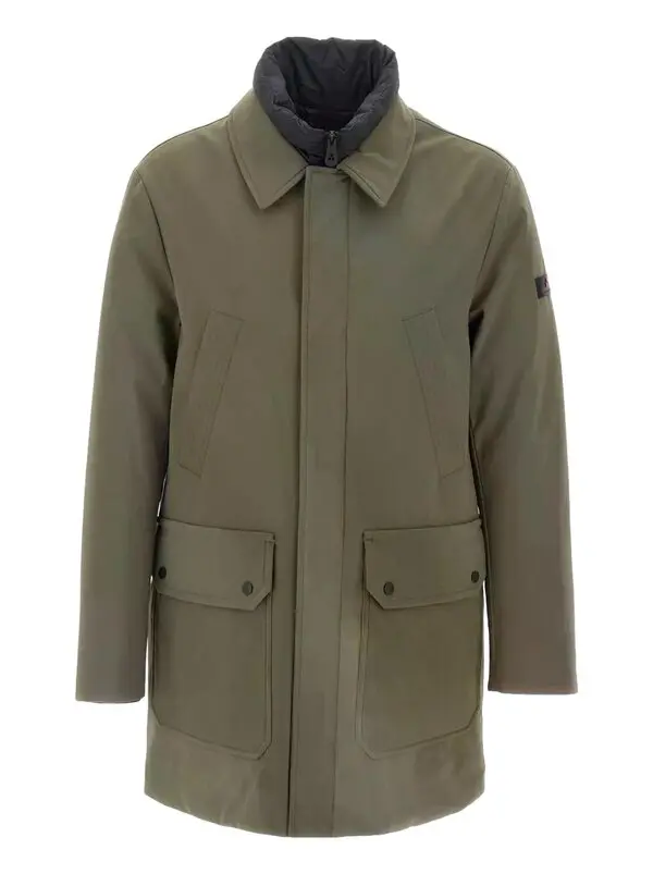 Peuterey Flap-pocket Double-collar Coat - Green