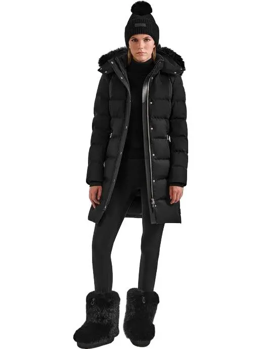 Rudsak Down-filled Parka With Faux Fur Trim - Black