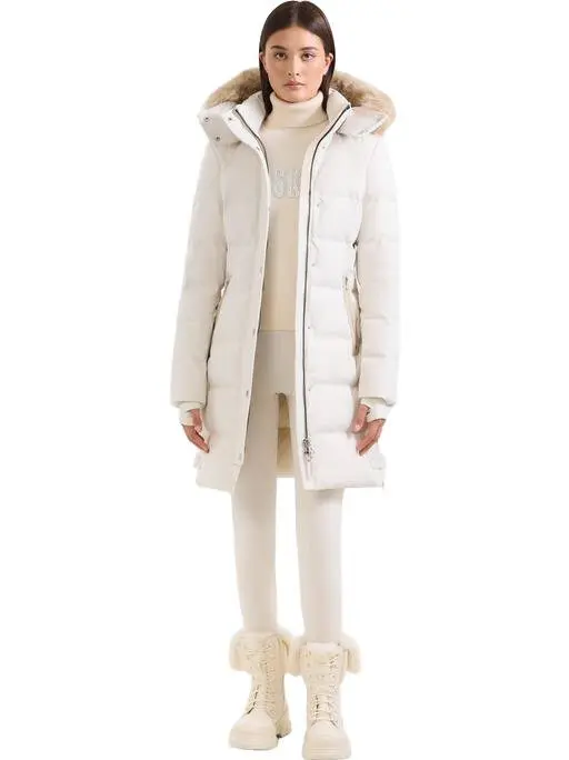 Rudsak Down-filled Parka With Faux Fur Trim - White